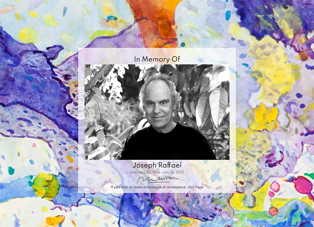 Joseph Raffael 1933 - 2021 - An Appreciation - Art Naturally